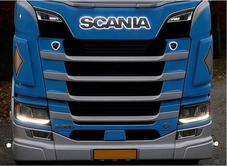 Scania NTG front headlight DRL tube daytime running light guide pipe strip