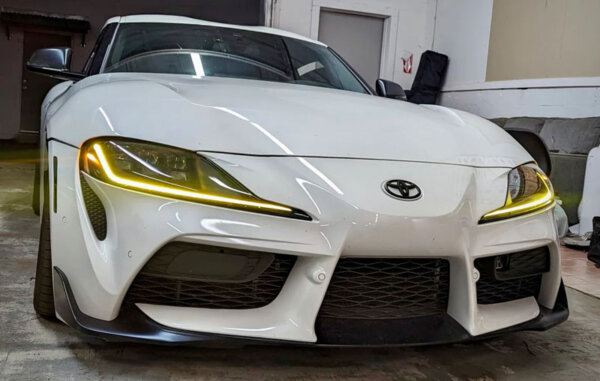 Toyota Supra GR A90 A91 CSL yellow DRL module daytime running light